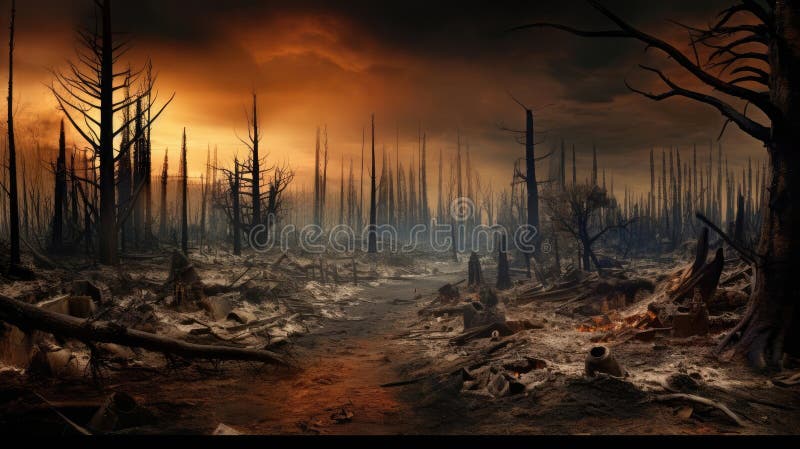 Burning Forest, Fire and Smoke. Human Impact on the Planet S Climate ...