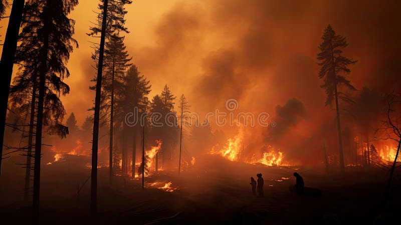 Burning Forest, Fire and Smoke. Human Impact on the Planet& X27;s ...