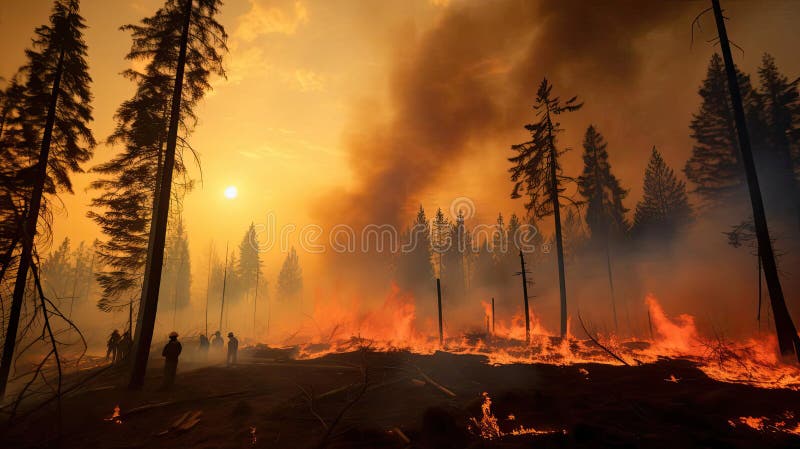 Burning Forest, Fire and Smoke. Human Impact on the Planet S Climate ...
