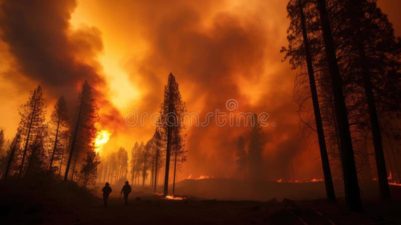 Burning Forest, Fire and Smoke. Human Impact on the Planet& X27;s ...