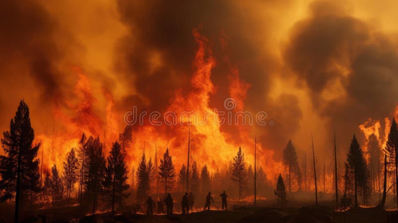 Burning Forest, Fire and Smoke. Human Impact on the Planet S Climate ...