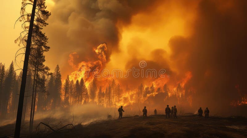Burning Forest, Fire and Smoke. Human Impact on the Planet& X27;s ...