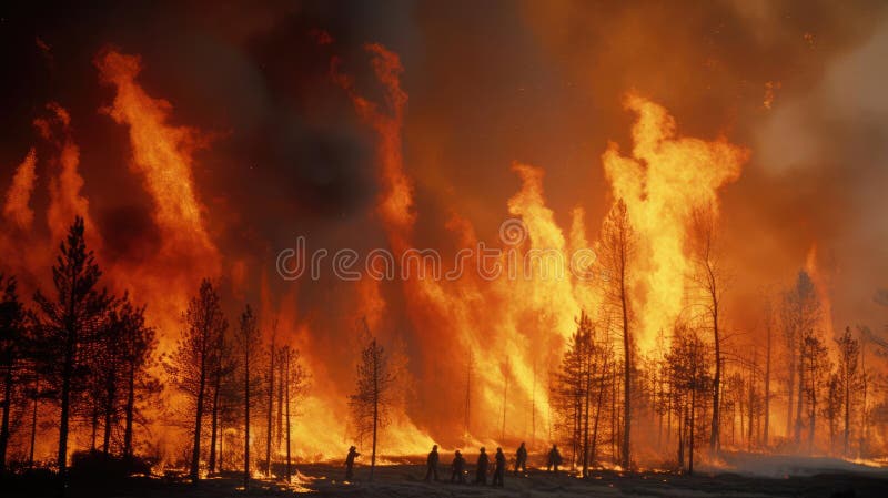 Burning Forest, Fire and Smoke. Human Impact on the Planet S Climate ...