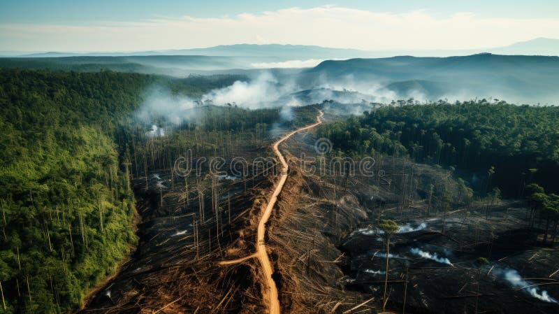 Burning Forests: the Devastating Impact of Deforestation. Generative AI ...
