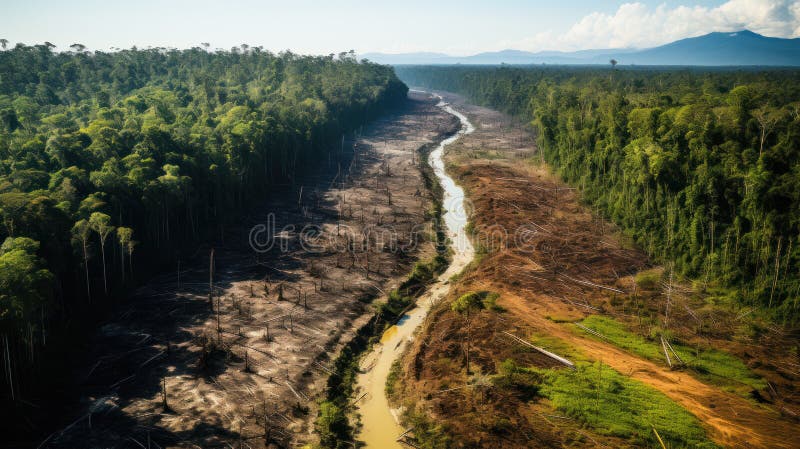 Burning Forests: the Devastating Impact of Deforestation. Generative AI ...