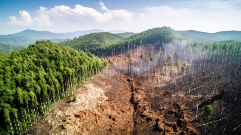 Burning Forests: the Devastating Impact of Deforestation. Generative AI ...