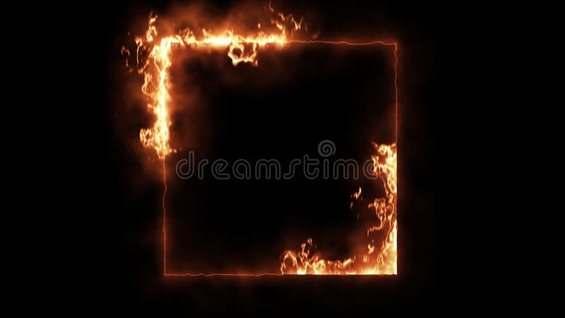 Burning frame effect stock footage. Video of laser, effect - 265407058