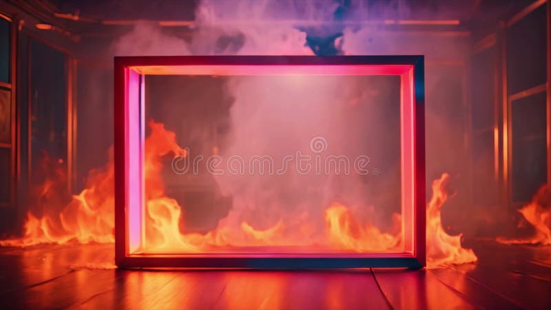 Burning Frame stock footage. Video of abstract, aesthetic - 335586376