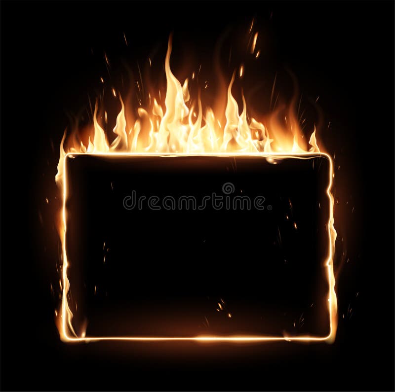Burning Frame. a Special Transparent Smoke Effect. Highly Realistic ...