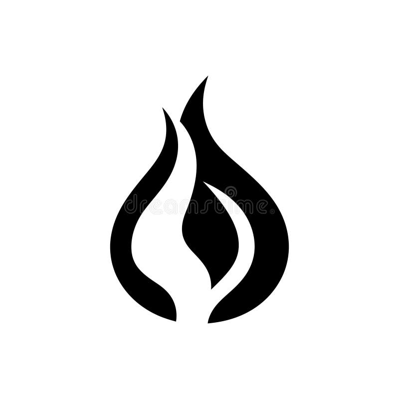 Burning fury flame icon stock vector. Illustration of fire - 306213603