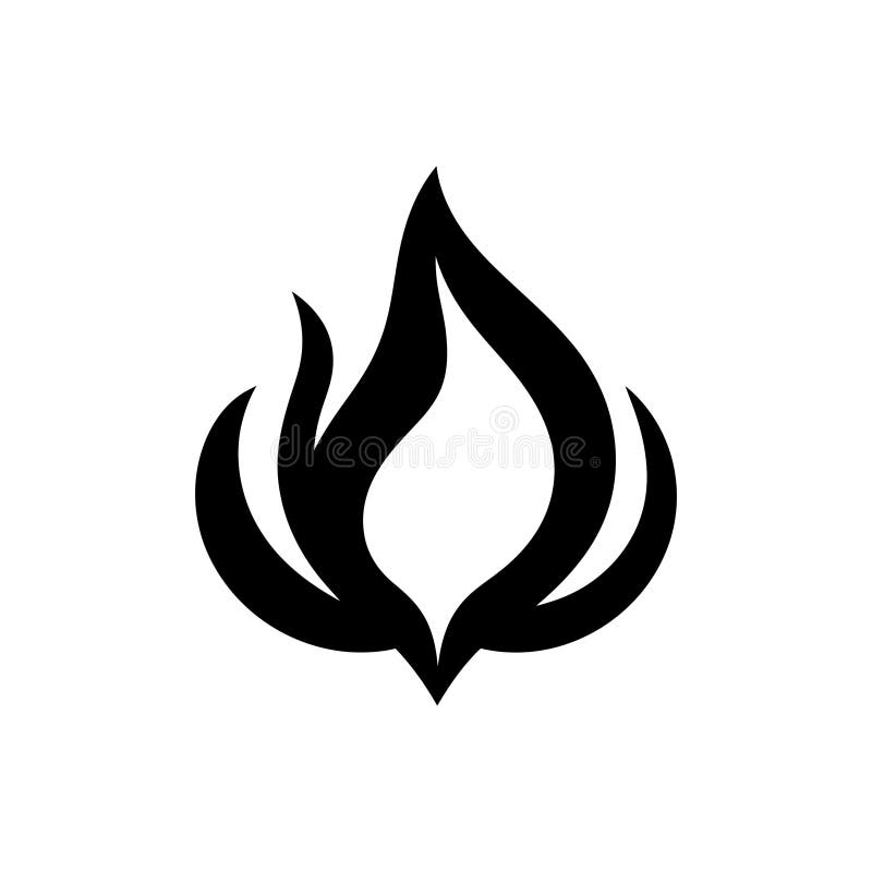 Burning fury flame icon stock vector. Illustration of symbol - 306213607