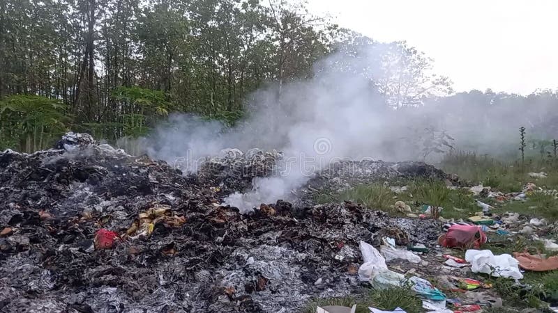 Burning Garbage Causes Air Pollution Stock Footage - Video of paper ...
