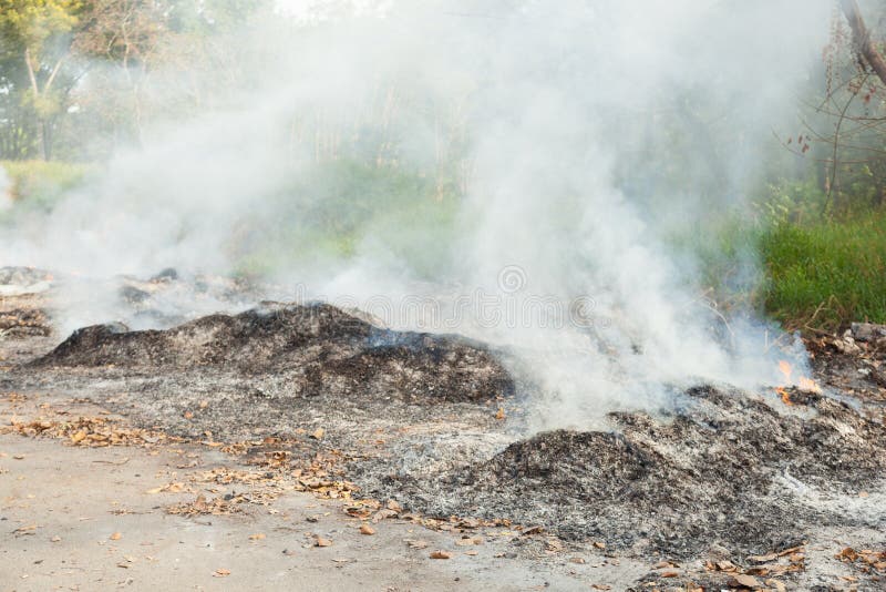 Burning waste pollution stock image. Image of danger - 84167129