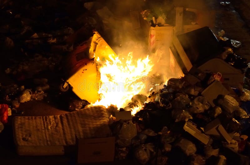 Burning Garbage stock photo. Image of unhygienic, junk - 30621028