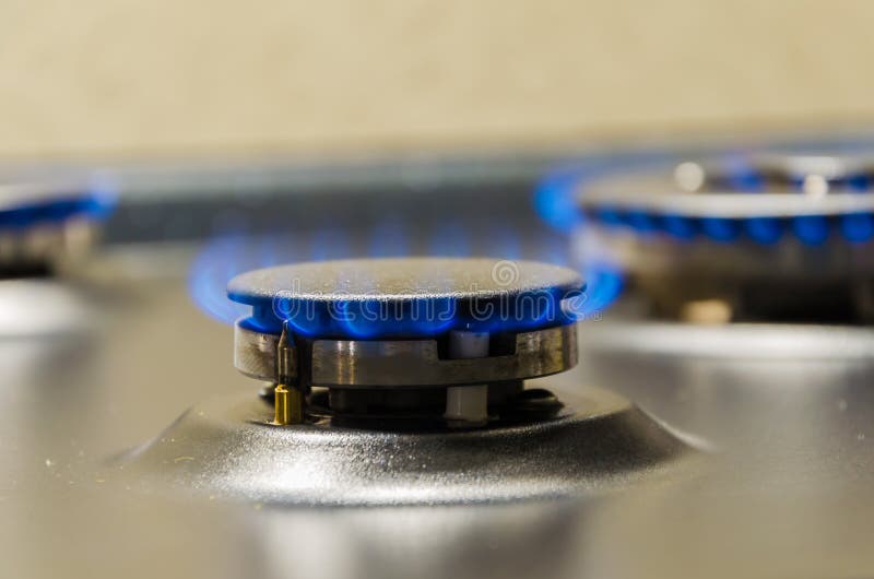 Burning gas burner. stock image. Image of alight, appliance - 109168479