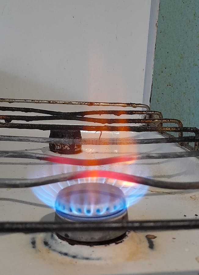 Burning Gas on an Old Stove, Blue Fuel Stock Photo - Image of blaze ...