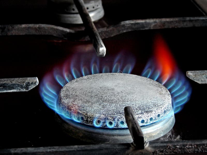 Burning gas ring stock photo. Image of kitchen, flaming - 12439106