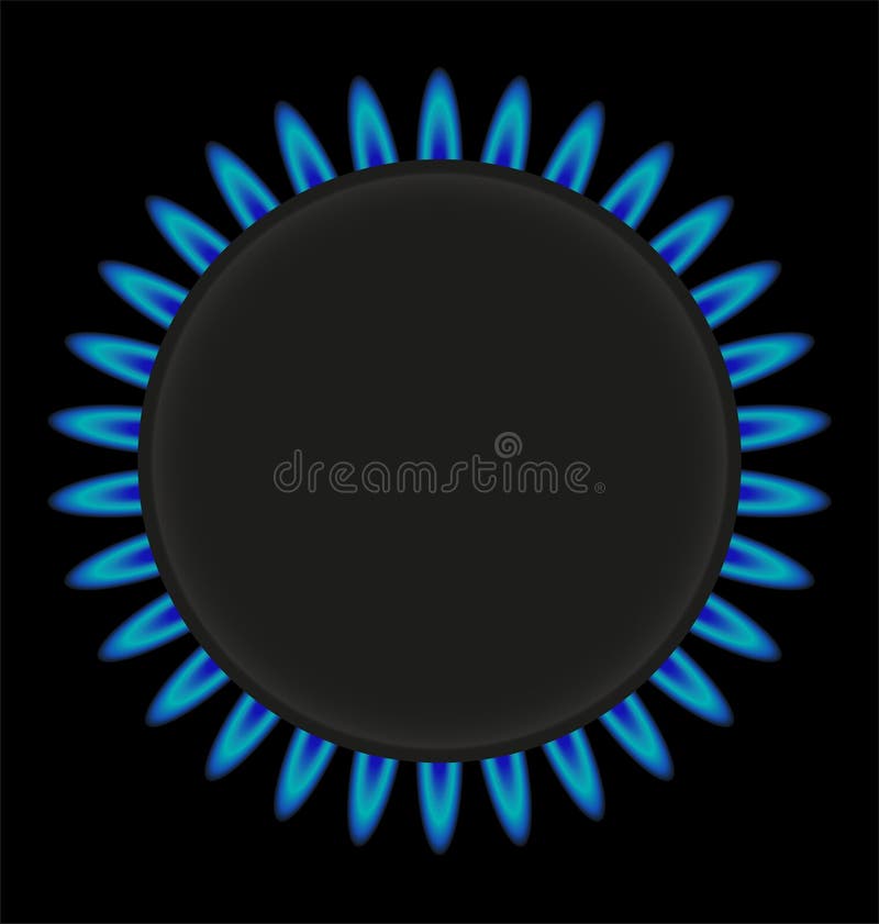 Burning Gas Ring Stove Vector Illustration Stock Vector - Illustration ...