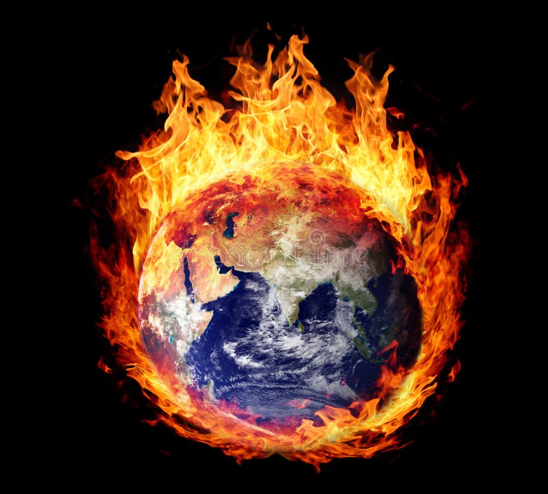 Earth Fire Burning The Burning Earth Fire Non Ticking Wall Clocks,