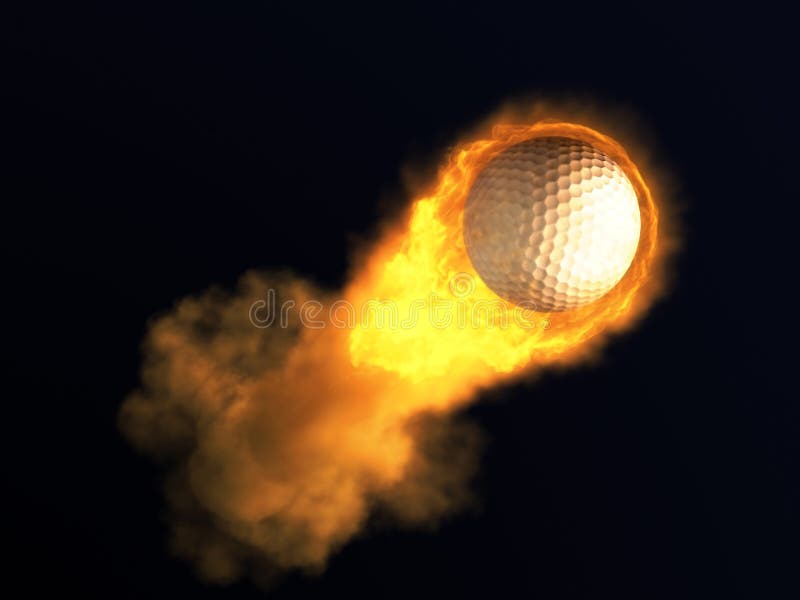 Burning golf ball stock photo. Image of athlete, energy - 3312376