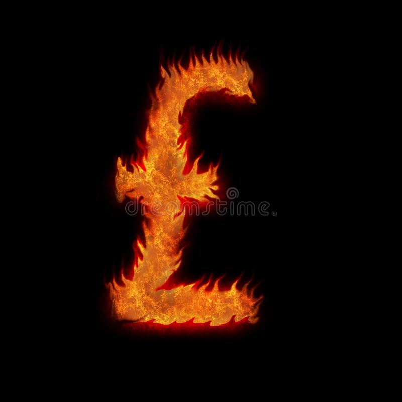 Burning Great Britain Gb Pound Stock Illustration - Illustration of ...