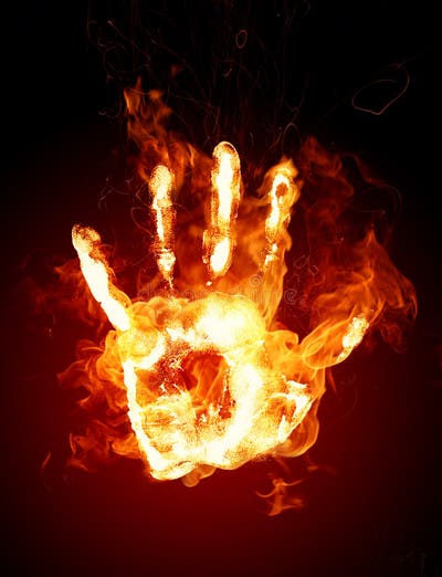 Burning hand stock illustration. Illustration of fingers - 3241729