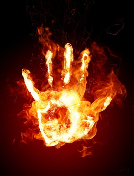 Burning hand stock illustration. Illustration of fingers - 3241729