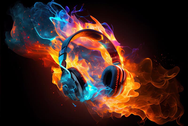 Burning Headphones Stock Illustrations – 296 Burning Headphones Stock ...
