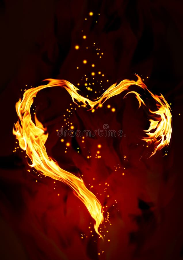 Flame Heart stock illustration. Illustration of heartburn - 2161341