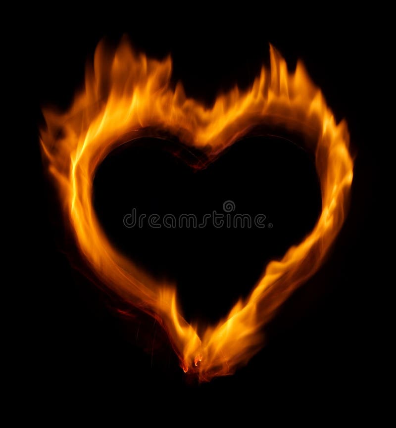 Heart of fire stock image. Image of yellow, concept, burn - 15279733