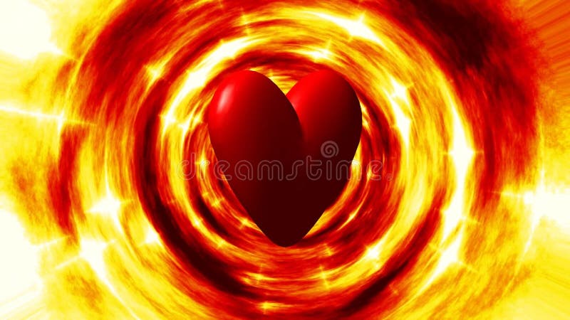 Burning Heart in Fire Tunnel Seamless Loop Video Stock Video - Video of ...