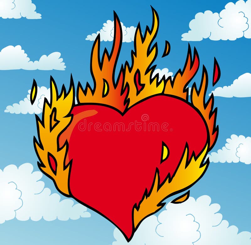 Burning Heart Symbol Stock Illustrations – 4,082 Burning Heart Symbol ...