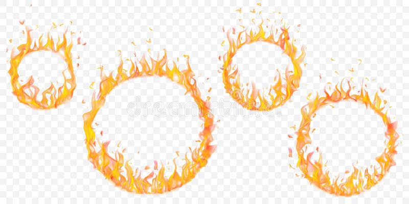 Burning hoops stock vector. Illustration of campfire - 204426770