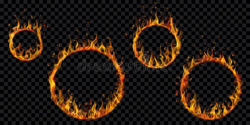 Burning hoops stock vector. Illustration of blaze, ignite - 204333272