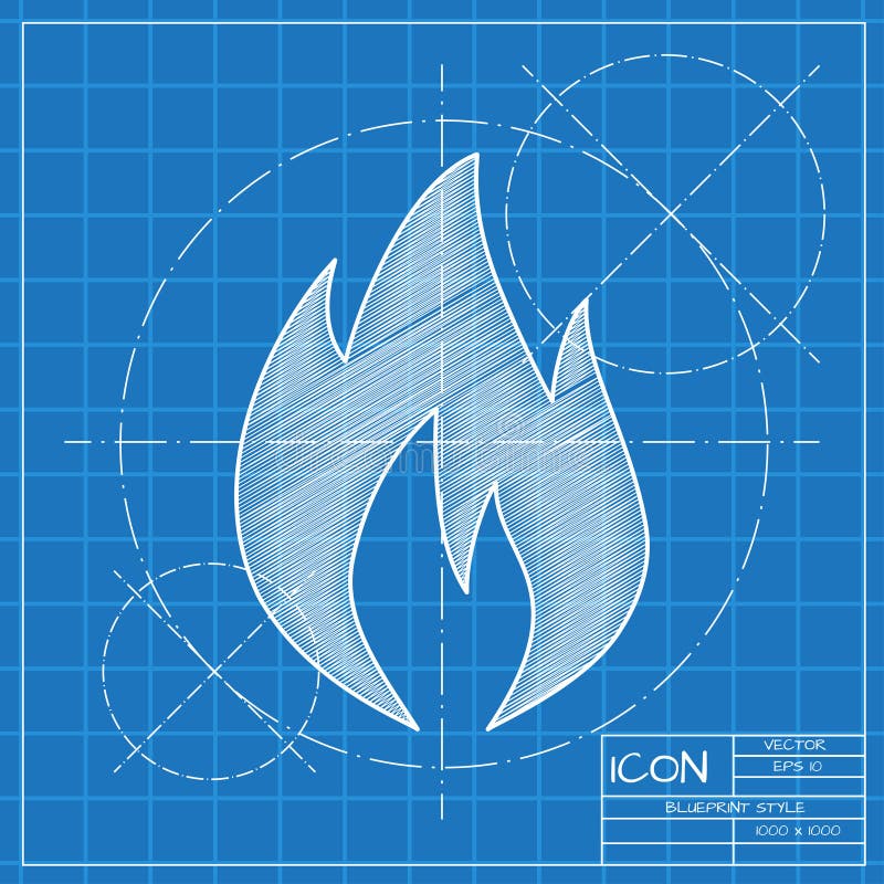 Burning Hot Flame Illustration. FIre Icon Stock Illustration ...
