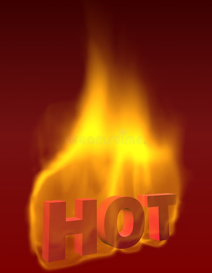 Burning hot sign stock illustration. Illustration of smoke - 7262632