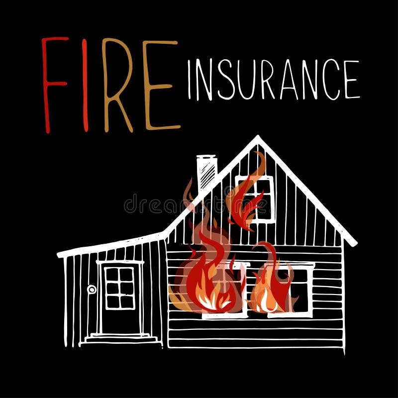 The Burning House, Fire Out of the Windows. Stock Vector - Illustration ...