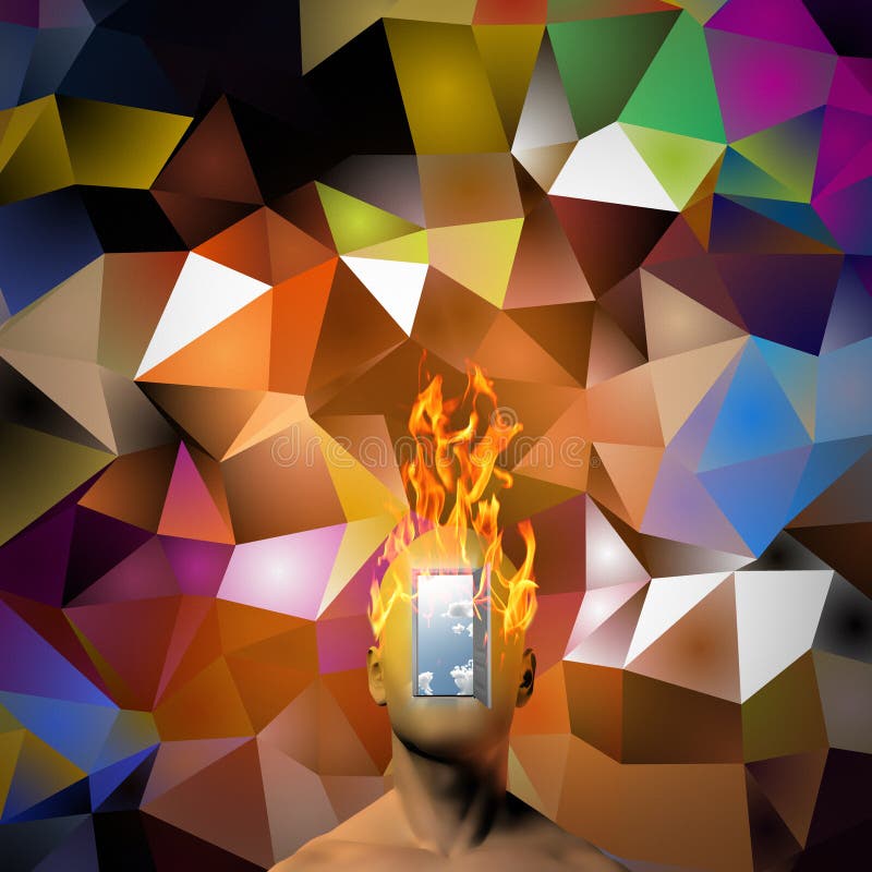 Burning hot human ear stock illustration. Illustration of body - 11256981