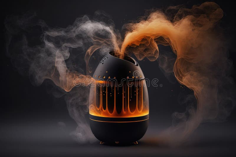 Burning Humidifier on a White Background. Generative AI Stock ...