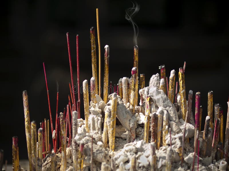 Burning incense stock photo. Image of pagoda, asia, locations - 34281908