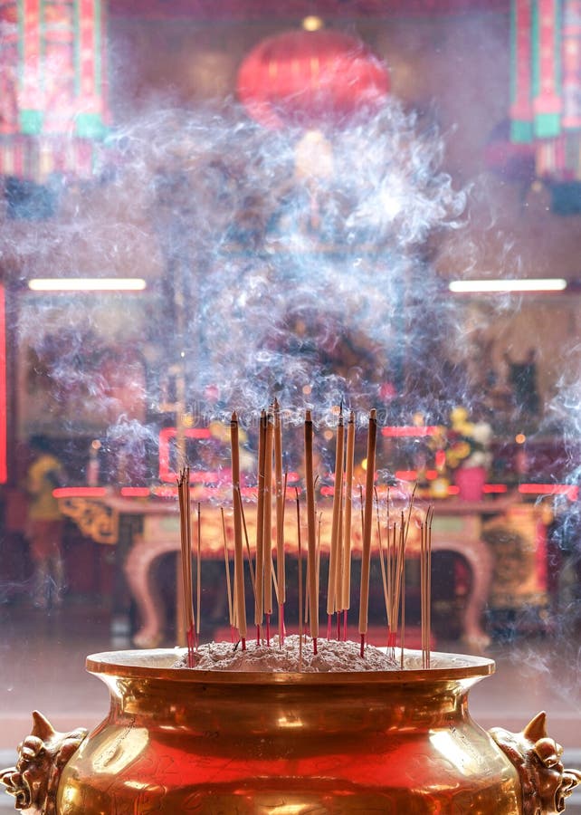 Joss sticks burning stock photo. Image of meditate, calmness - 6245328