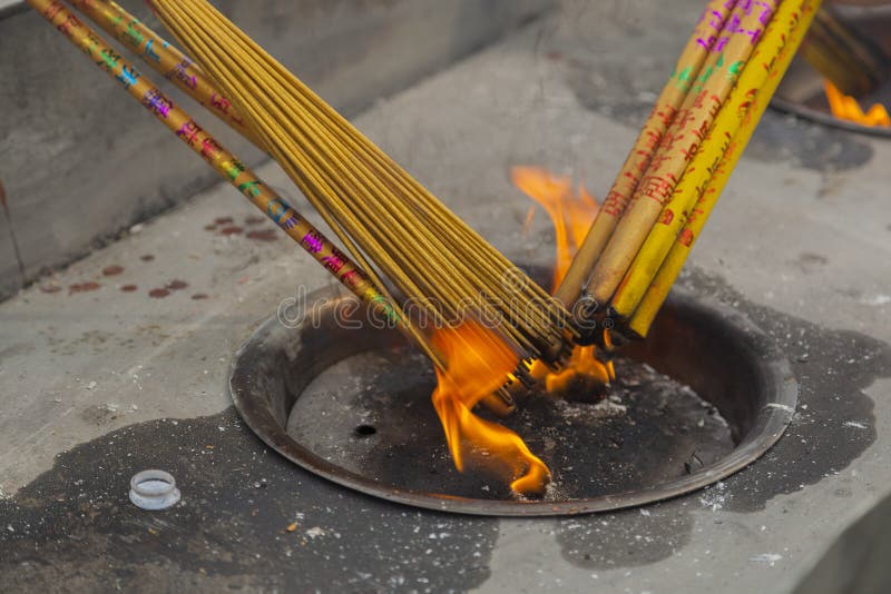 Burning Incense stock image. Image of sticks, people - 97740391