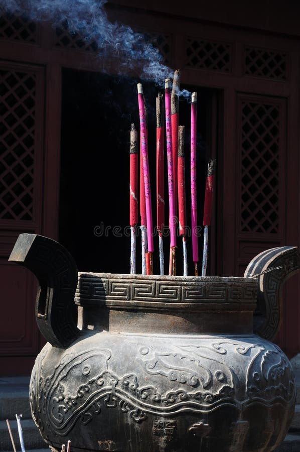 Burning incense stock photo. Image of offering, burning - 12446894