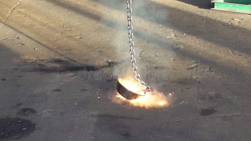 Burning Items Doused Liquid Oxygen Stock Video - Video of amplification ...