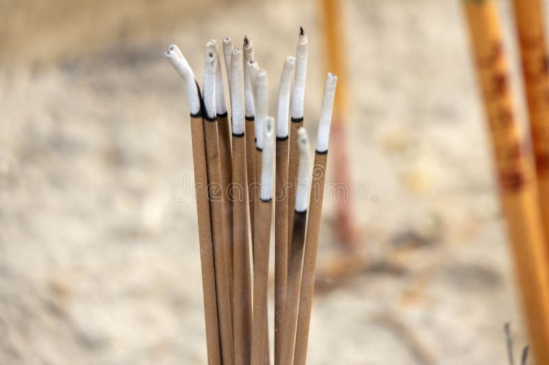Burning Joss Stick Inside Chinese Temple Stock Photo - Image of relax ...