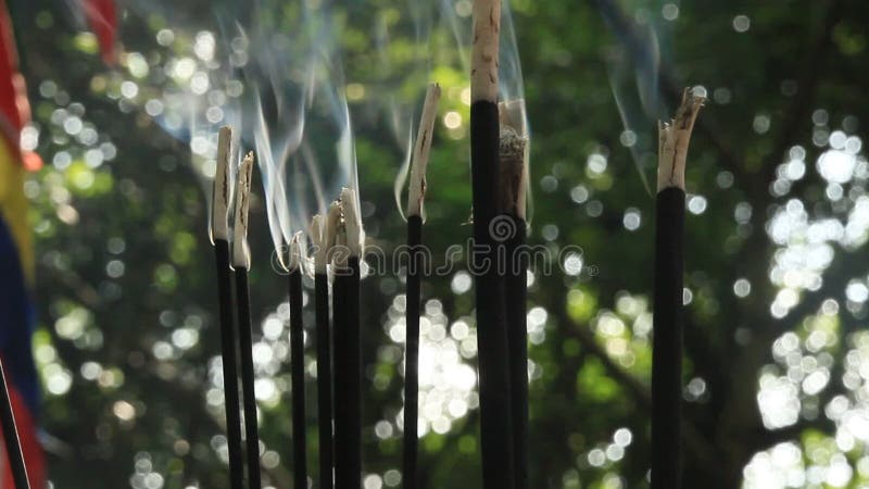 Burning of Joss Stick in Furnace during Offering of Chinese Deity Stock ...