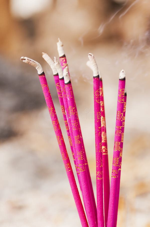 Joss sticks burn stock image. Image of china, brick, buddhism - 56714963