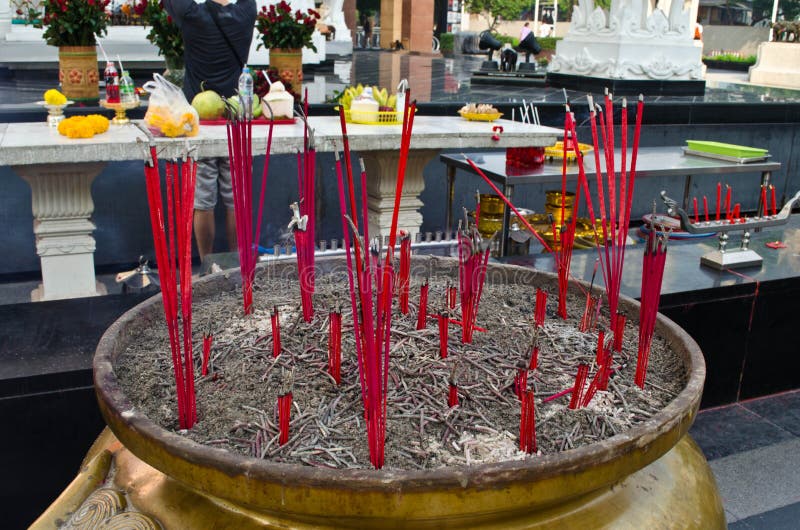 Burning joss sticks stock image. Image of thailand, josssticks - 28606385
