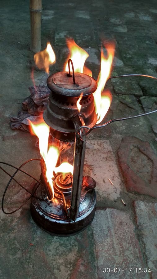 Burning lantern stock image. Image of fire, lamp, burning - 97222025