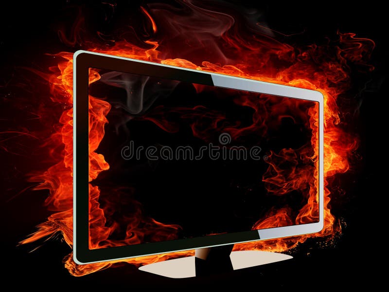 Burning Monitor Stock Illustrations – 917 Burning Monitor Stock ...